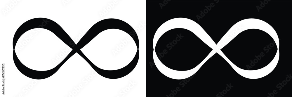 Infinity loop logo icon. Vector unlimited infinity, endless line shape ... Infinity loop logo icon. Vector unlimited infinity, endless line shape ...