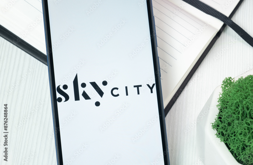 New York, USA - 30 June 2024: Skycity Entertainment Logo or Icon on ...
