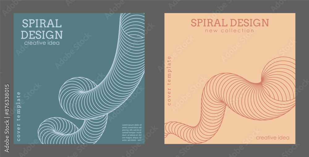 Three-dimensional spiral effect. The dynamic shape of the parallel ...