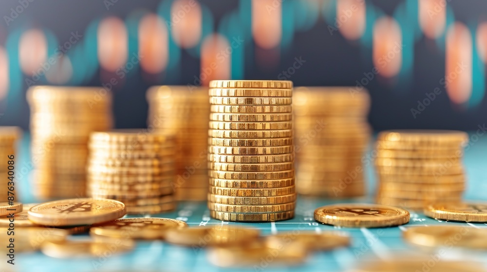 Illustrate financial success with abstract images that convey ...