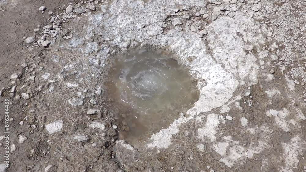 Geyser Siva Brada Slovakia, from which healing mineral water springs on ...