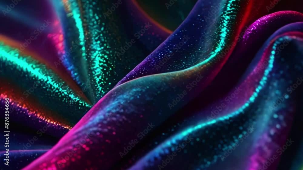 Holographic fabric morphs into different geometric shapes. fabric ...