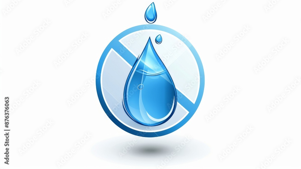 Stop wasting water sign vector icon isolated on white background ...