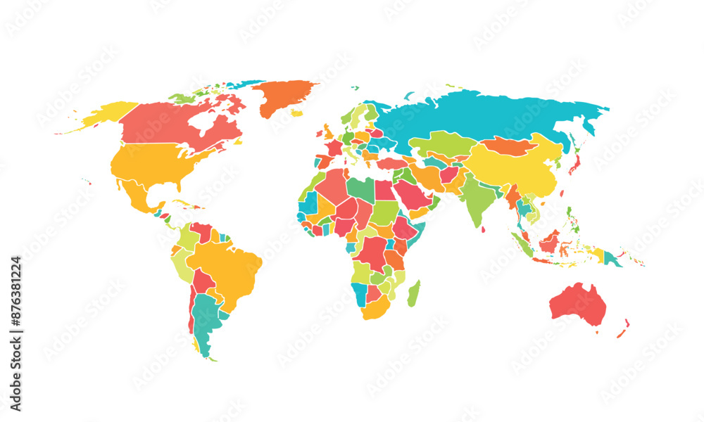 World map isolated .modern colorful style. for website layouts ...