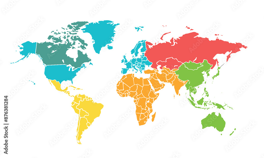 World map isolated .modern colorful style. for website layouts ...