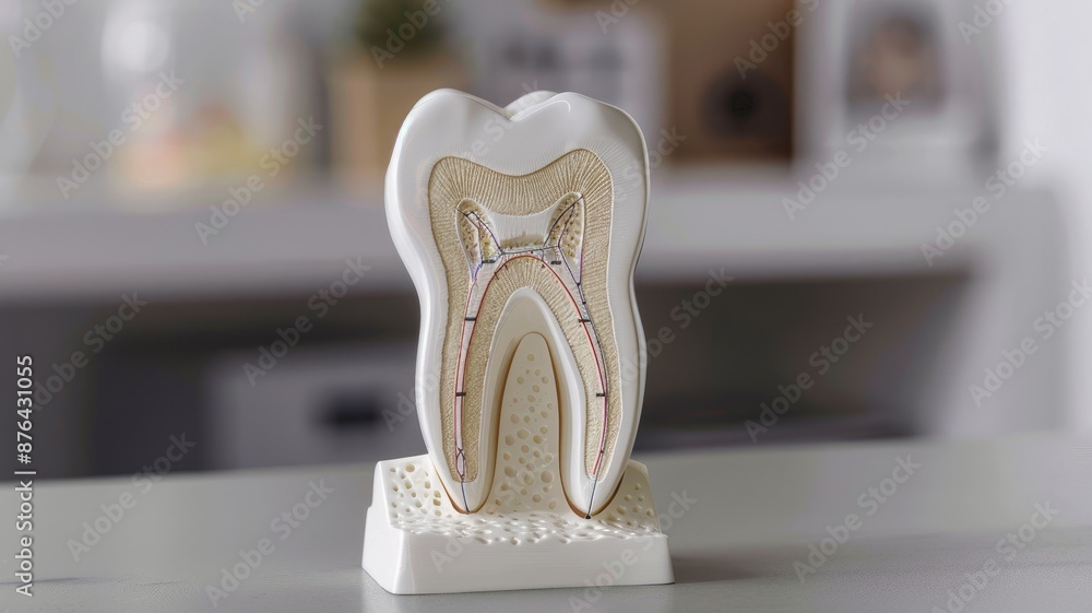 Dental Anatomy Model - A detailed model of a human tooth, showcasing ...
