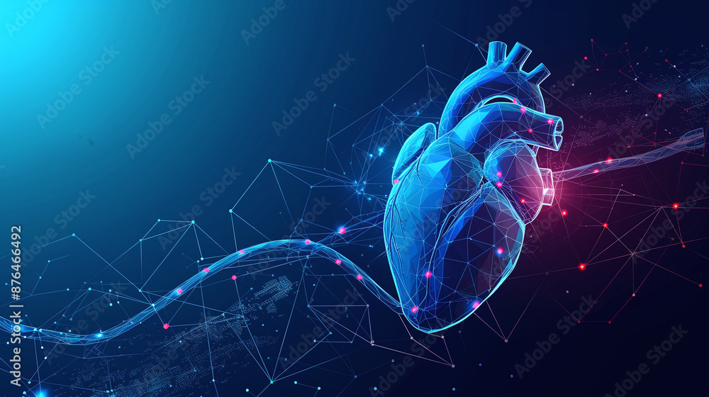 ECG abstract backgrounds with human heart Stock Illustration | Adobe Stock