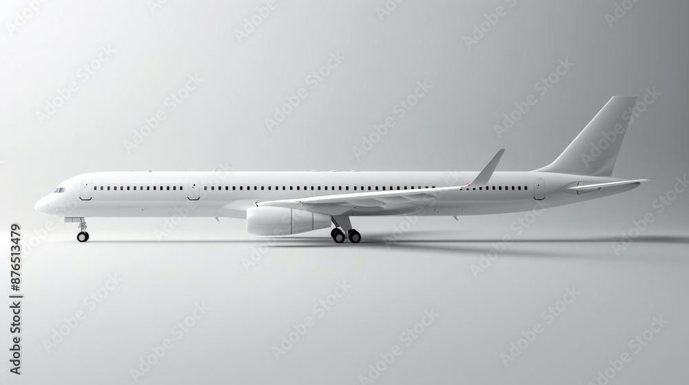 ภาพประกอบสต็อก Minimalist Side View: A clean, side profile view of an ...