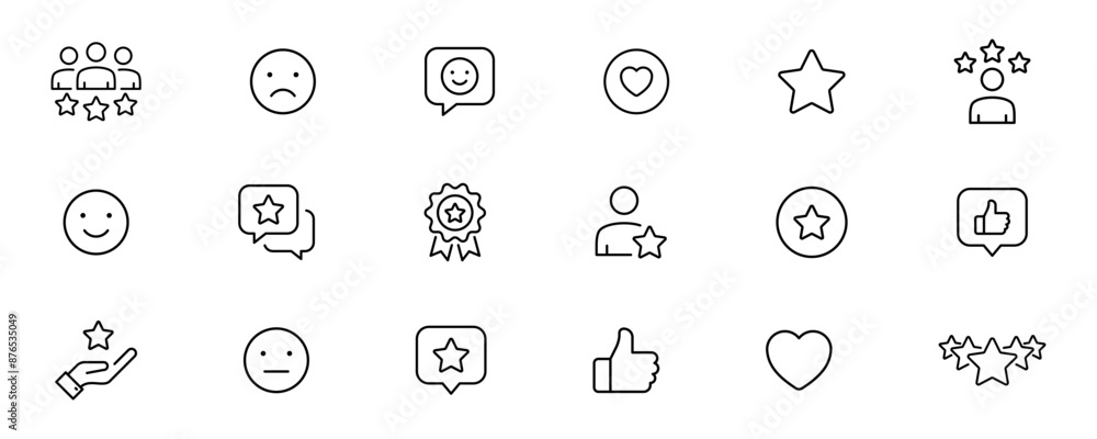 Feedback, Rating, Review icons set. Customer review and feedback ...