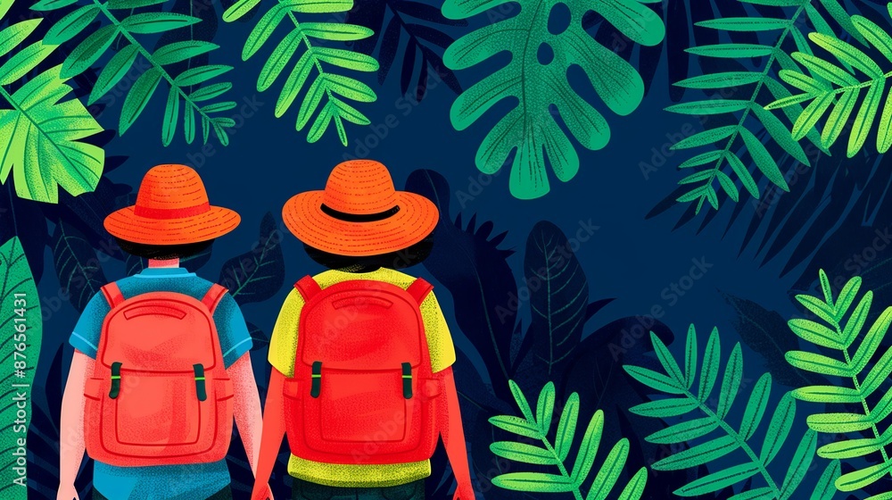 Ecotourism illustrated by tourists engaging in responsible wildlife ...