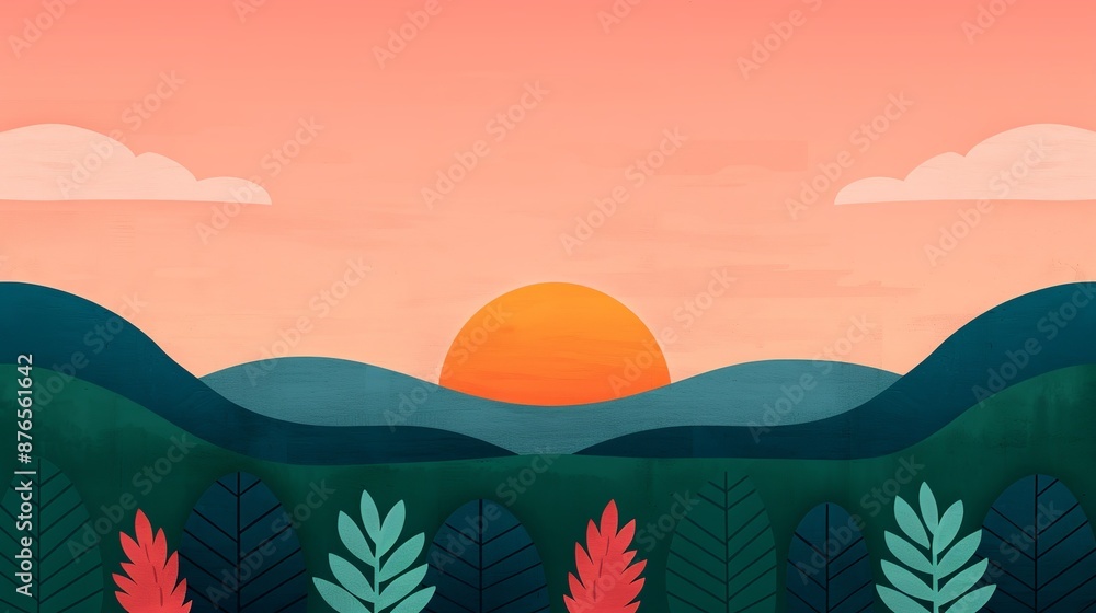 Land restoration illustrated by reforestation and soil conservation ...