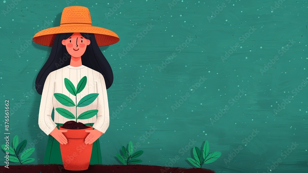 Land restoration illustrated by reforestation and soil conservation ...