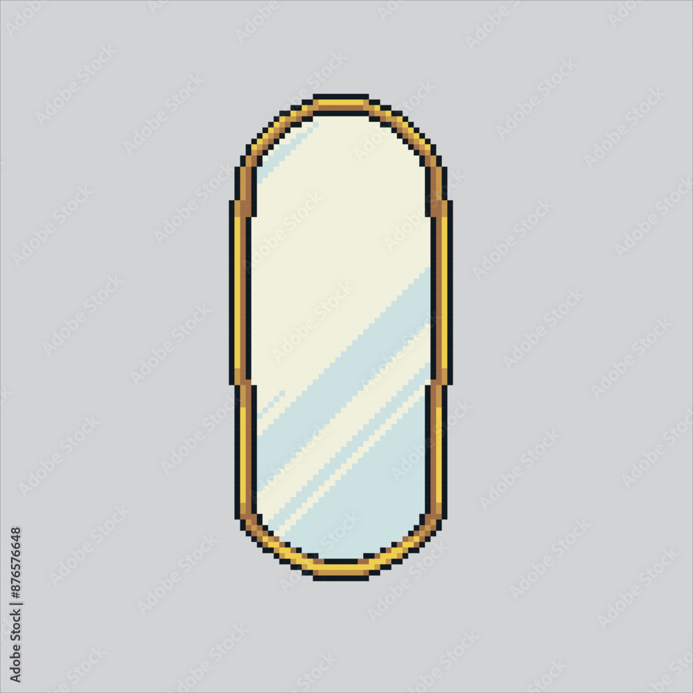 Pixel art illustration Mirror. Pixelated Mirror. Mirror pixelated for ...
