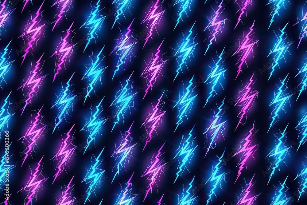 Blue and purple lightning bolt seamless pattern, Blue, purple, bolt ...