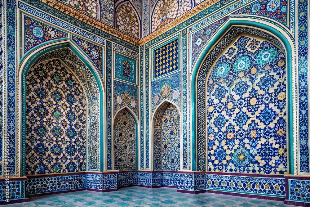 Islamic patterns on mosque wall mosque view Islamic backgrounds ...