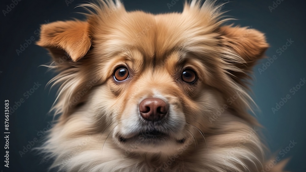 portrait of dog,A picture of a dog's face in high definition on a ...