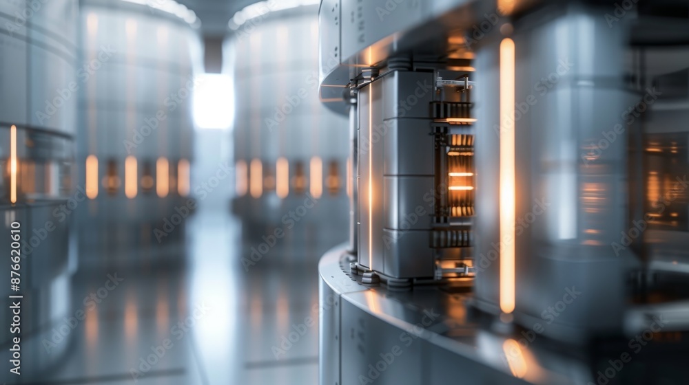 A conceptual depiction of the ITER fusion reactor in operation, with a ...