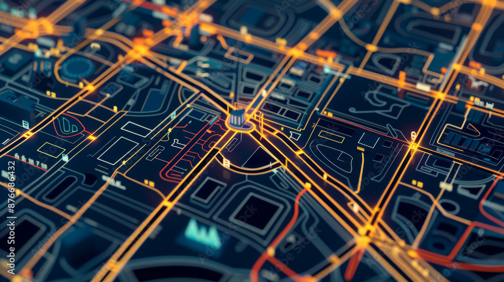 Smart maps displaying public transport options, including real-time ...