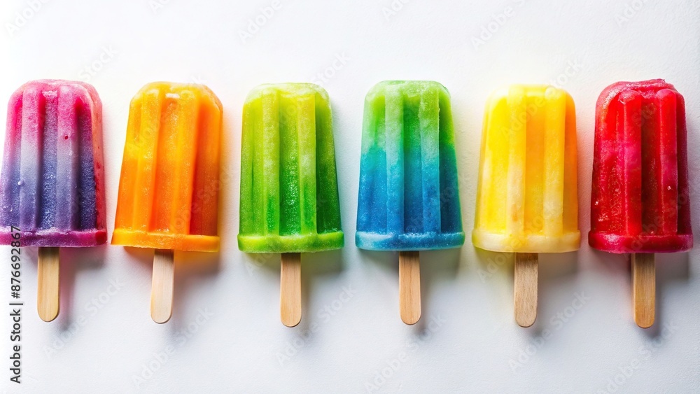 Polos de helado de colores Paletas de helado Polos de hielo Helados ...