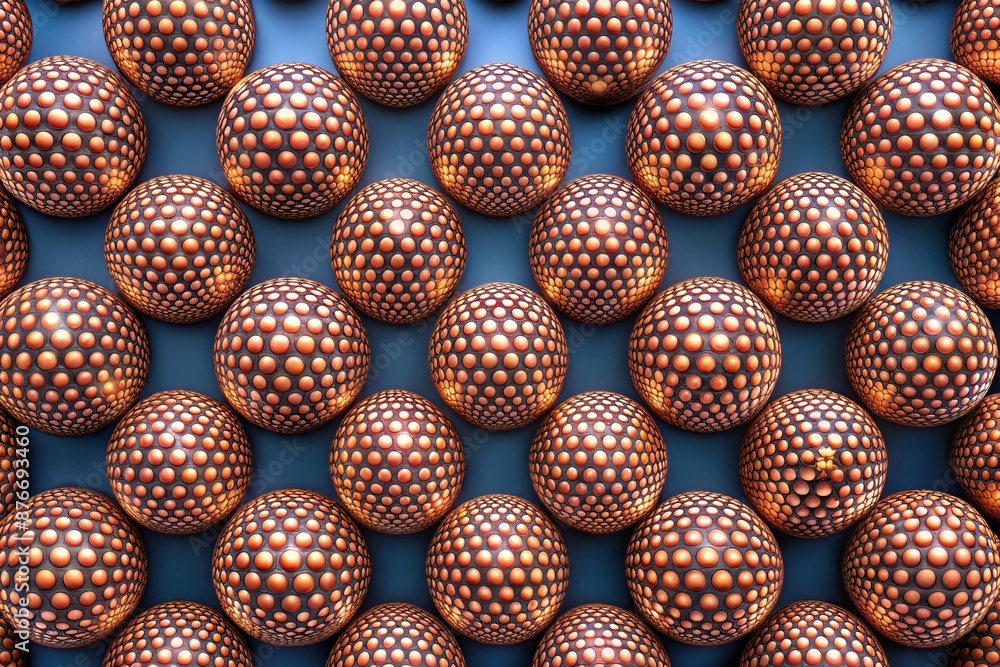 Symmetrical repeating identical ball patterns; seamless background ...