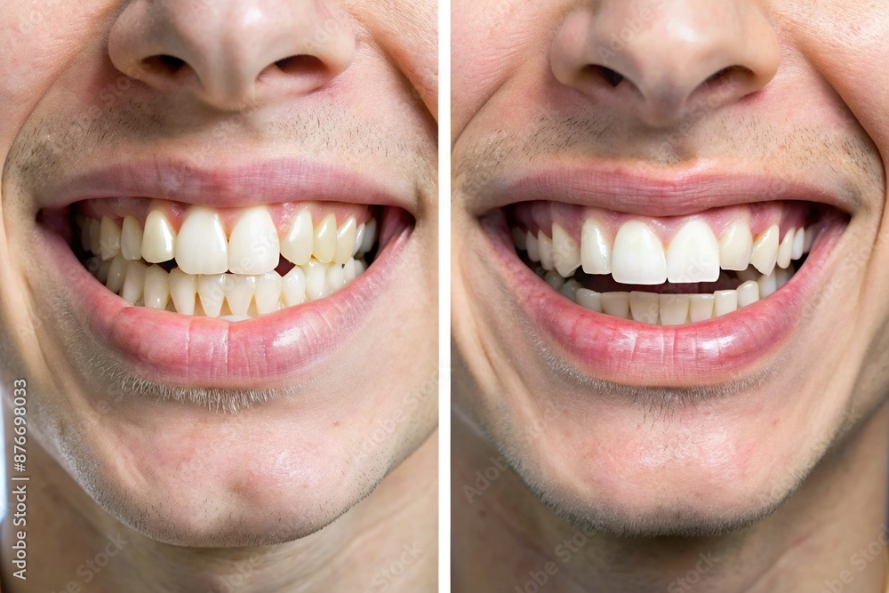 Before and after fixation for huge gap between front teeth or incisors ...