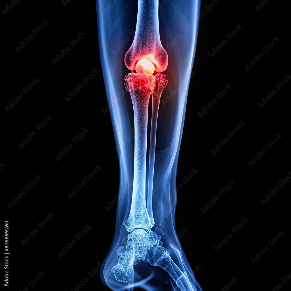 High resolution X ray showing a lytic lesion in the bone indicative of ...