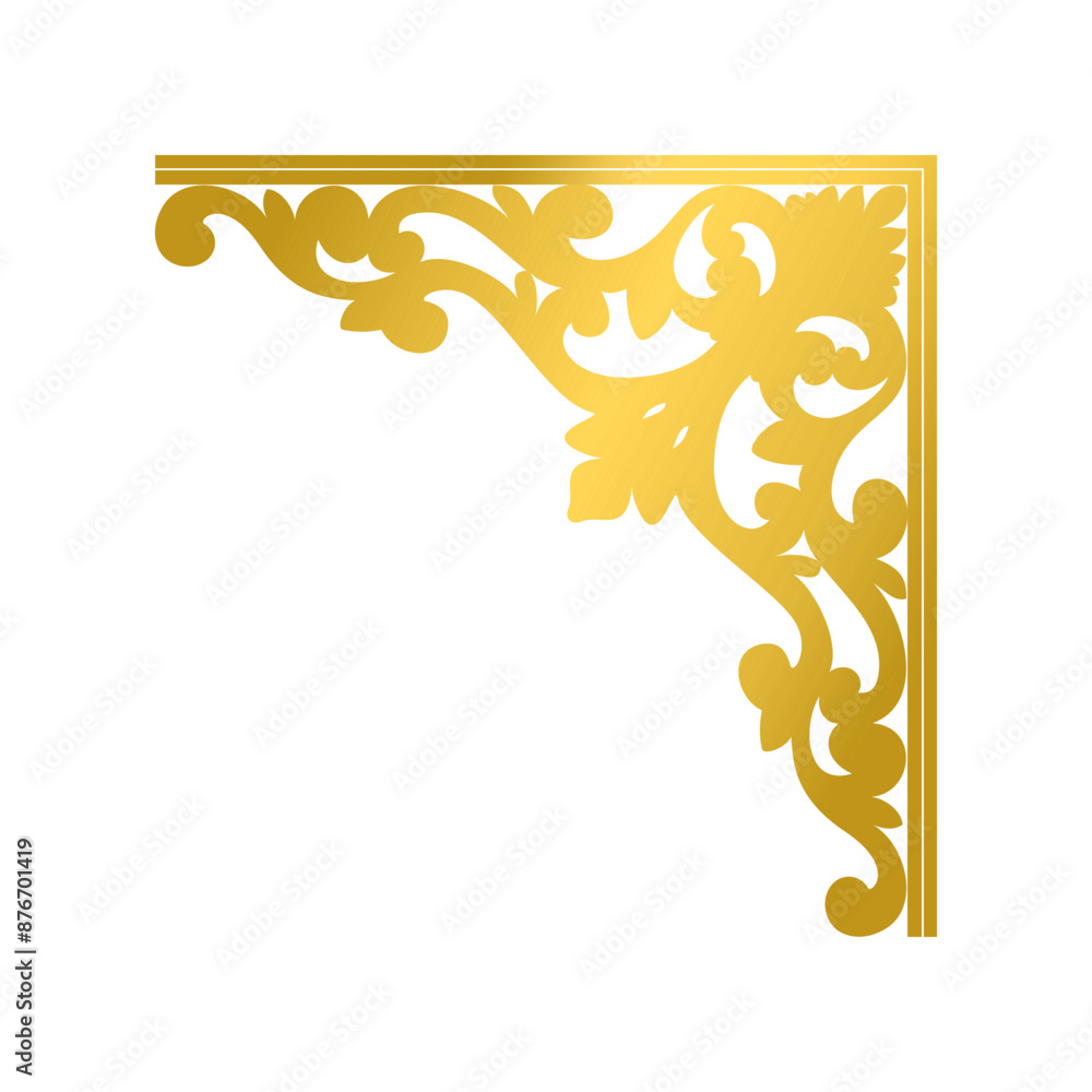 gold corner decorative.eps Stock Vector | Adobe Stock
