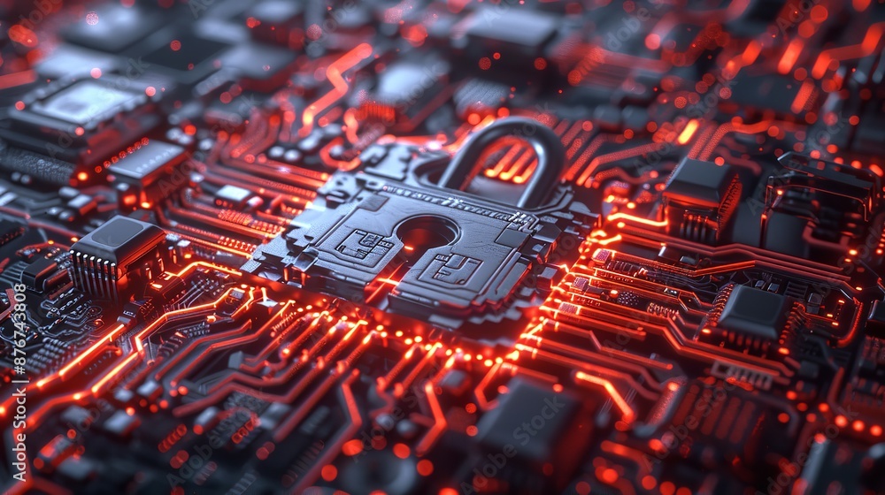 An intricate web of encryption keys and authentication protocols safeguarding online data ...
