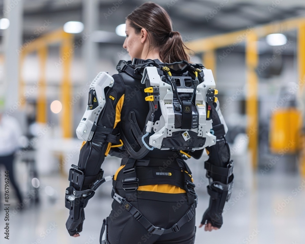 Hightech wearable exoskeleton for industrial use, enhancing human ...