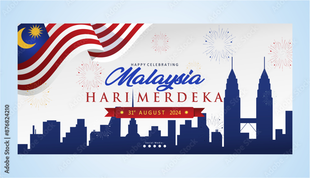 Exclusive 67th Malaysia Independence Day Background with City Landmarks ...