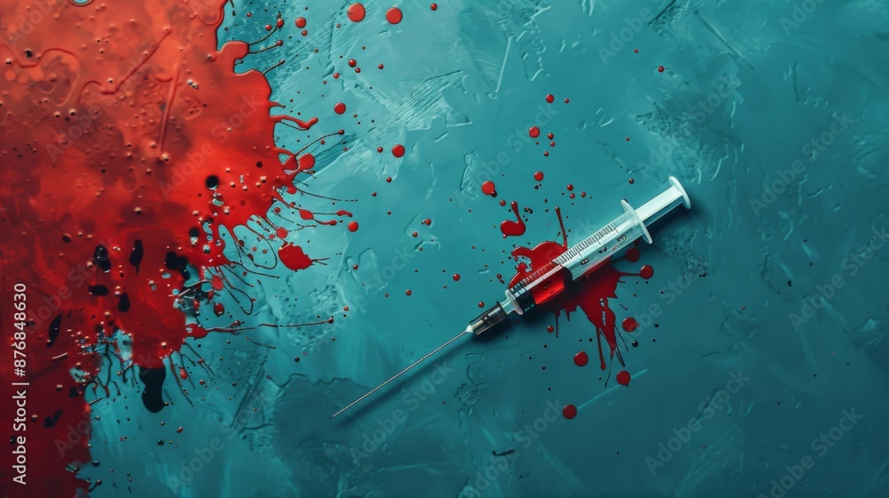 International Overdose Awareness Day. Horizontal banner. Syringe and ...