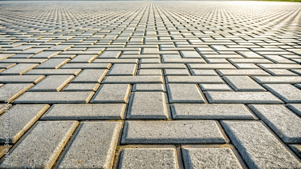 Perspective view of paver brick floor made from concrete for texture ...