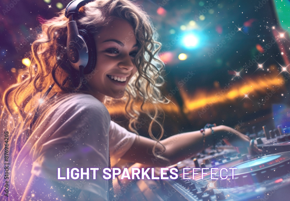 Light Sparkles PSD Effect Stock Template | Adobe Stock