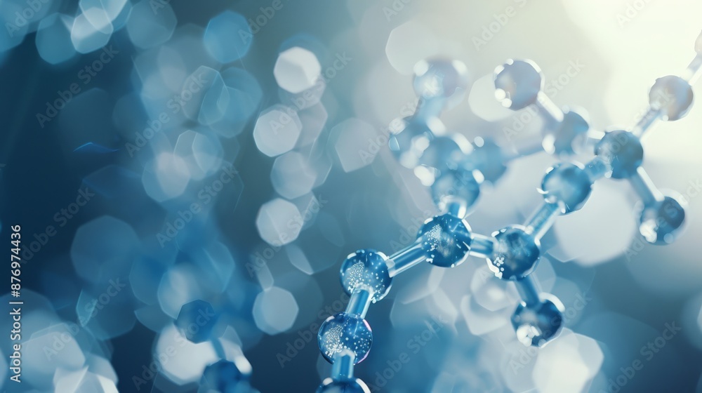 Glowing Molecular Structure Background With Vibrant Colors Representing Medical Research And
