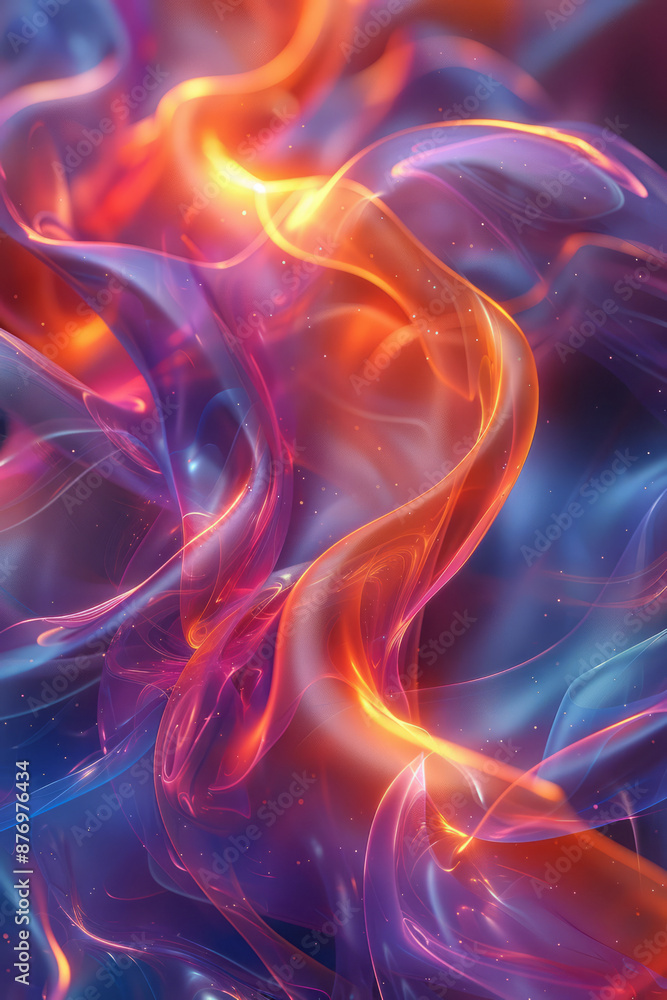 A high-energy abstract design with dynamic shapes that give the ...