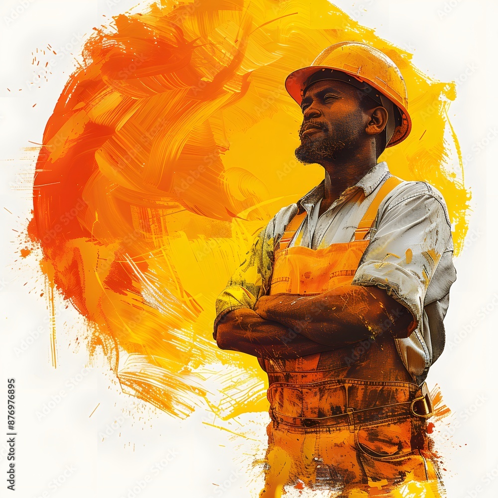 heat wave, construction workers in hot weather,hot weather shines a ...