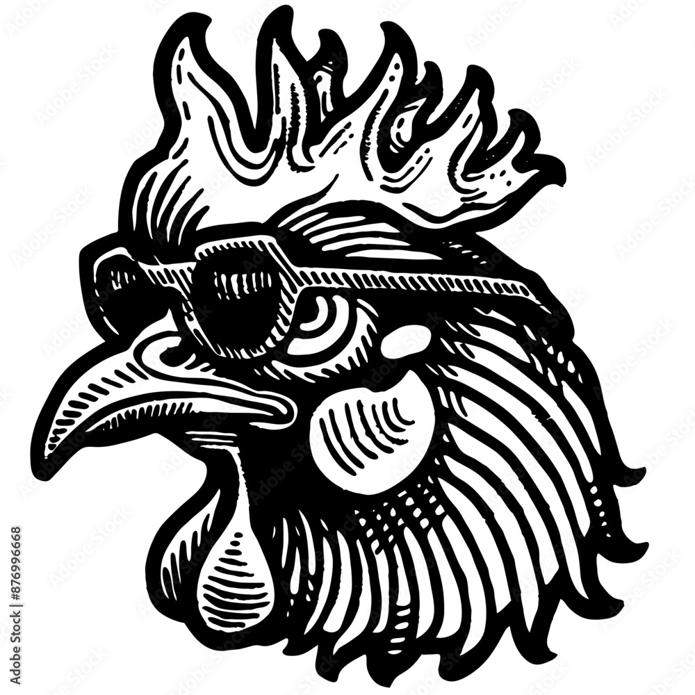 Chicken head SVG vector transparent background PNG clipart Stock Vector ...