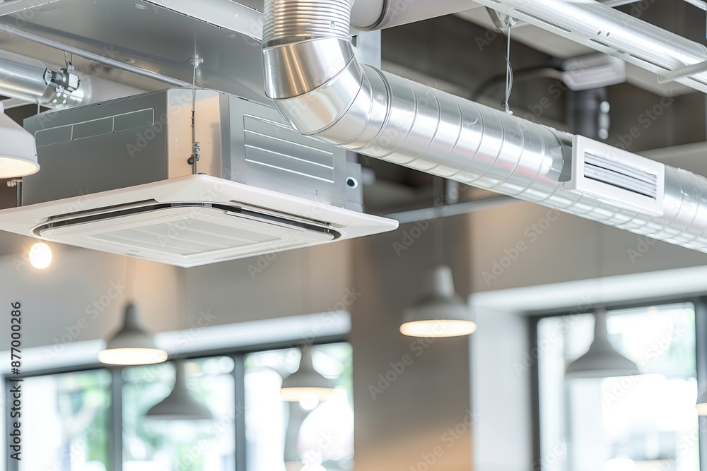 A fan coil unit provides comfortable conditions in the office room ...