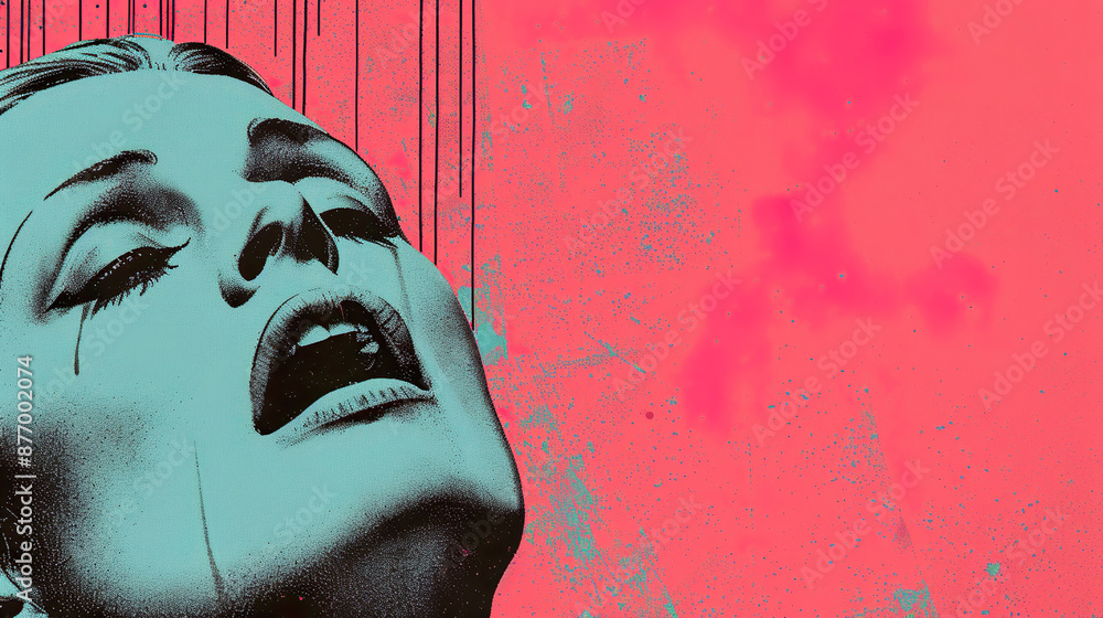 Artistic representation of a 1930s brutalist propaganda poster ...