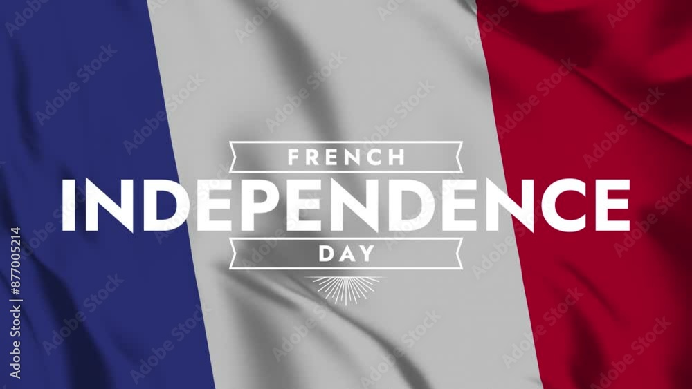 French Independence Day colorful motion graphics big corporate title ...