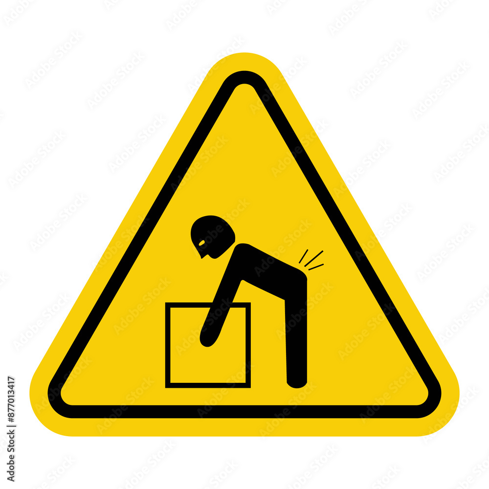 Sign is a heavy object. Don't wear it alone. Alerts to take precautions ...