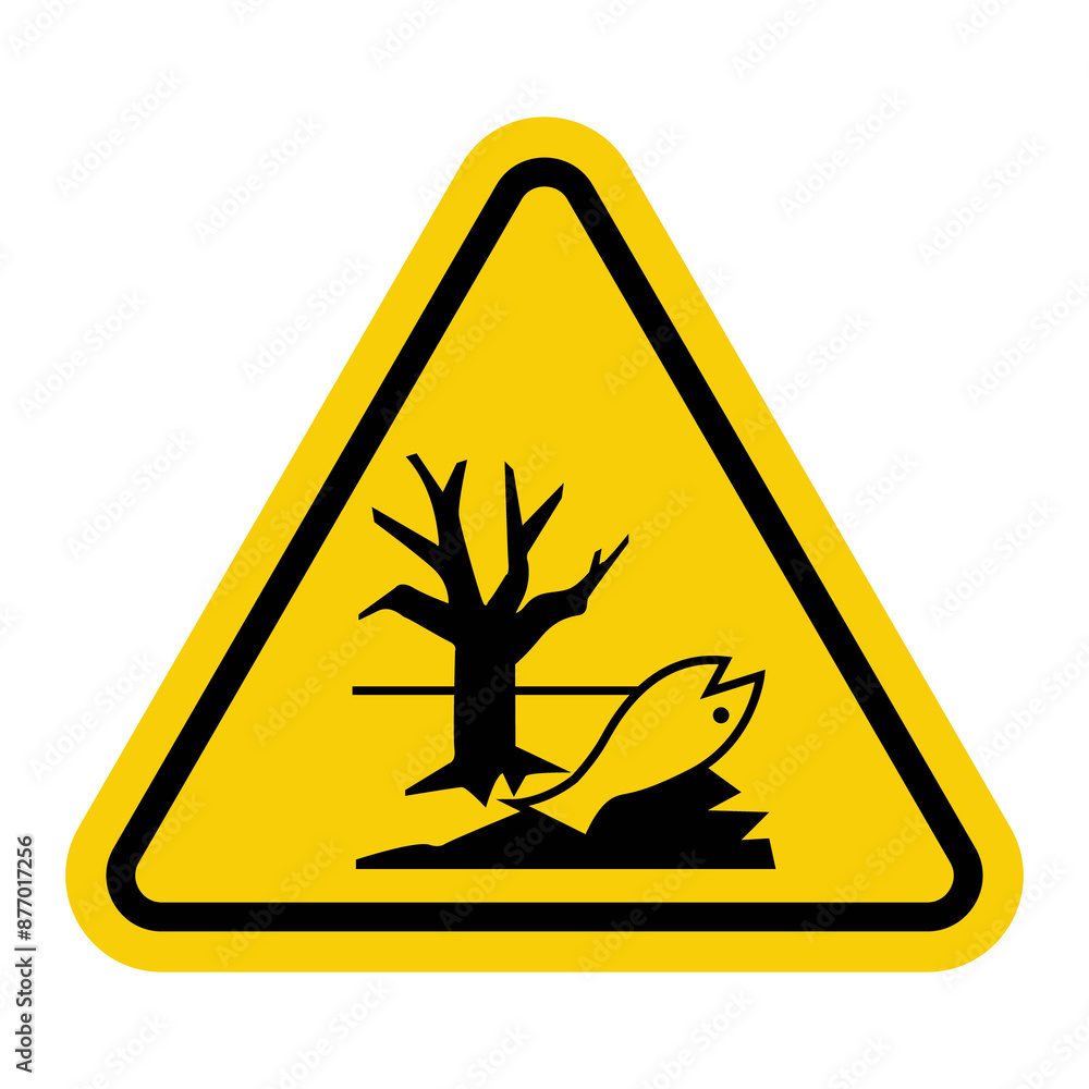 Pollutants sign. Ecological danger to environment. Health risks ...