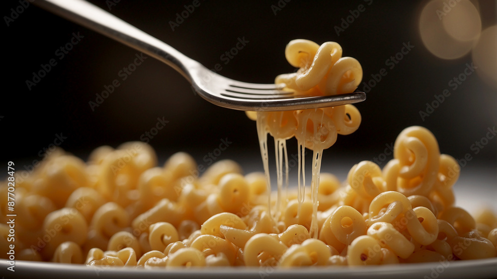 Fork Twirling Macaroni Film a close-up shot of a fork twirling macaroni ...