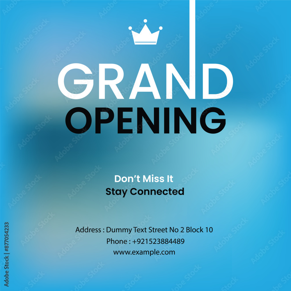 Grand Opening Flyer Template, Realistic grand Opening Invitation ...