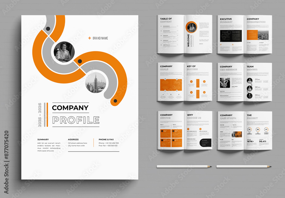 Company Profile Layout Stock Template | Adobe Stock