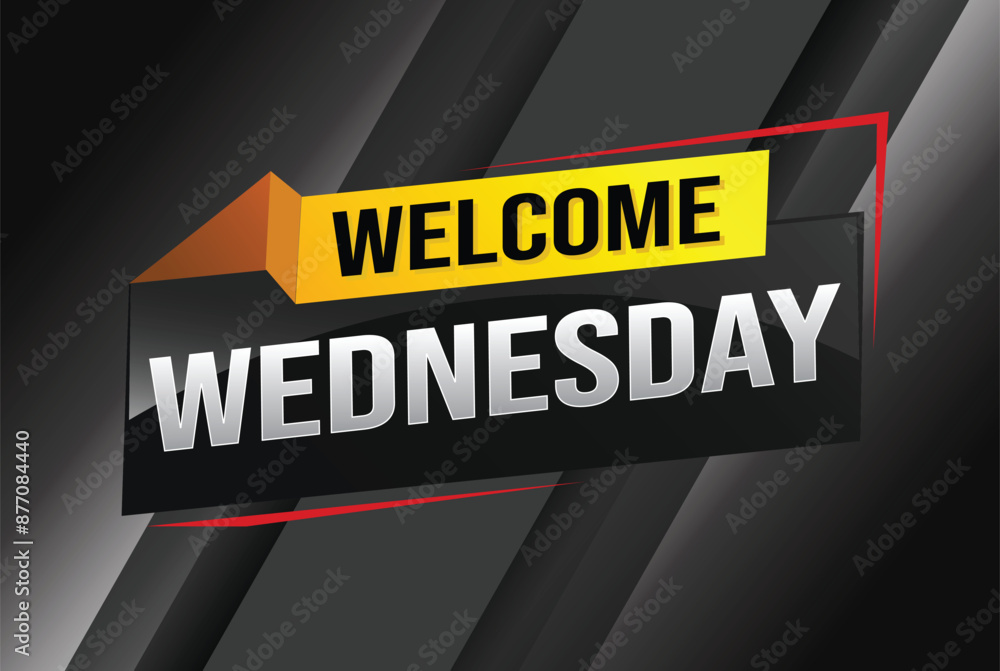 welcome wednesday word text concept icon logo sign symbol vector note ...