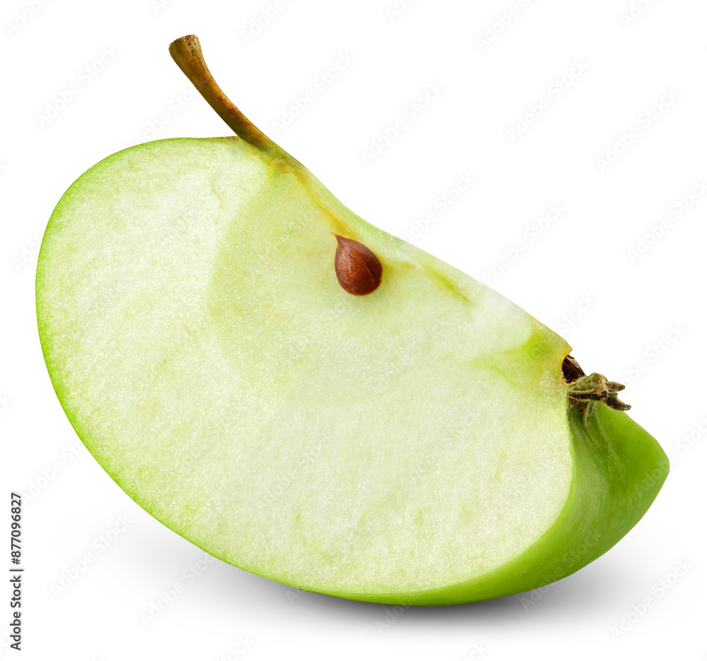 Apple slice isolated png. Green apple slice on transparent background ...