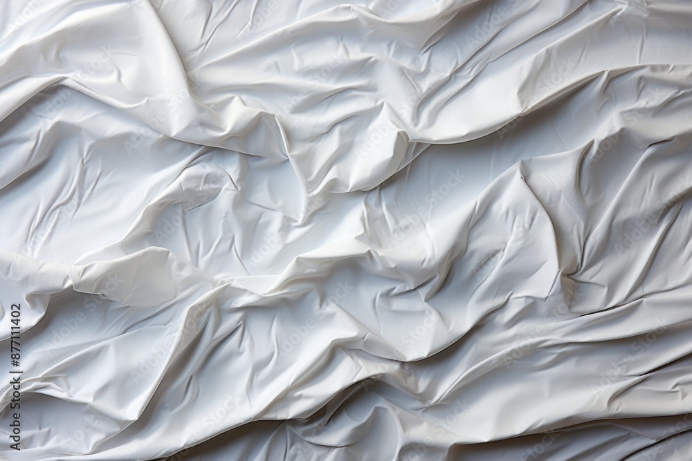 White wrinkled and wrinkled paper poster texture background, generative ...