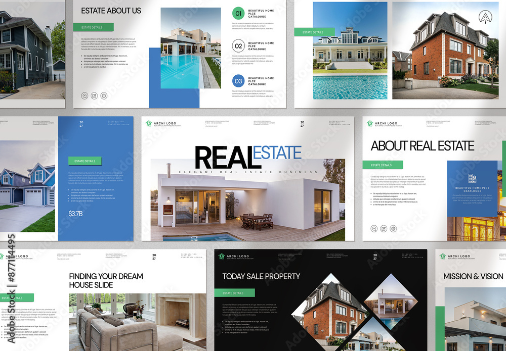 Real Estate Presentation Template Stock Template | Adobe Stock