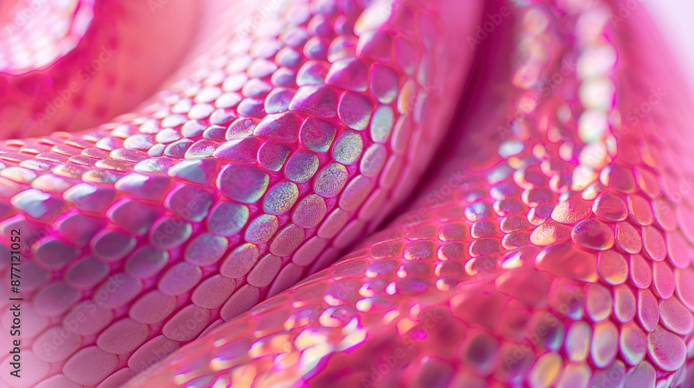 Pink snake scales with iridescent glow texture background image ...